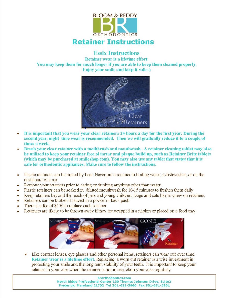 Orthodontic Appliances and Instructions - Reddy to Smile Orthodontics | Frederick MD